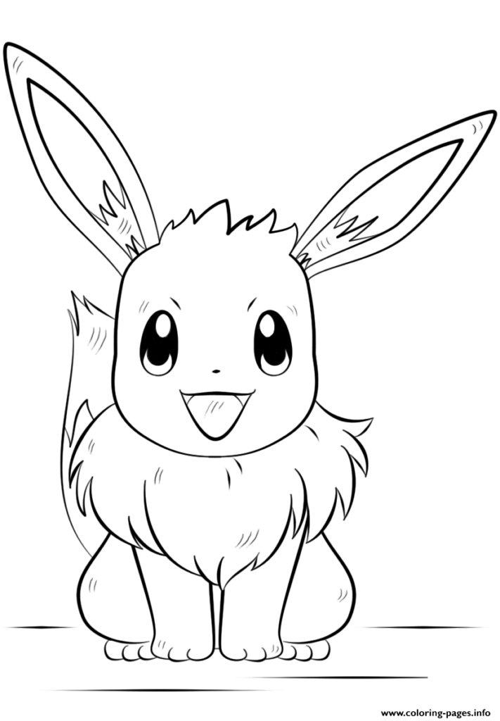 Eevee Pokemon Coloring Page Printable | Printable Pictures