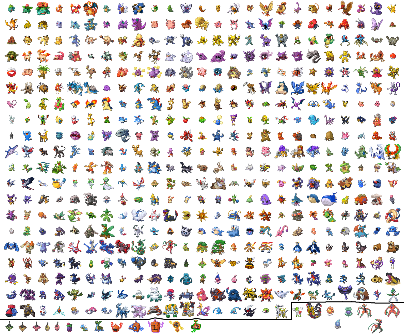 Gamersworldplus Pokemon Sprites Pokemon Evolutions Chart Pokemon ...